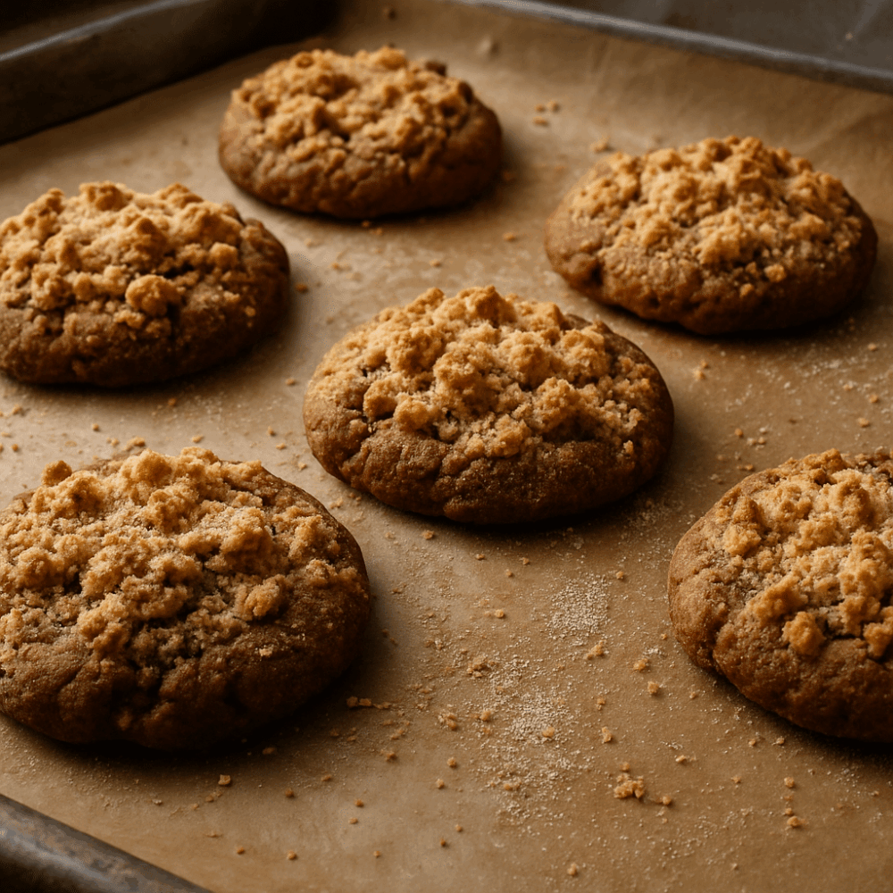 Crumble Cookie Rezept mit goldenem Zauber – außen knusprig, innen Liebe